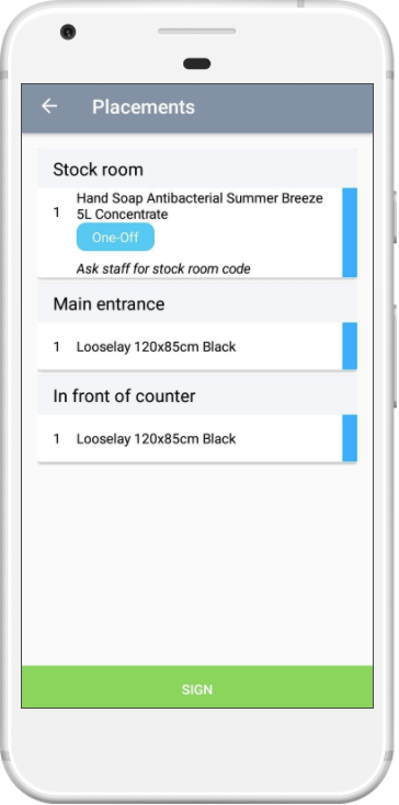 How to: Sign for a One-Off